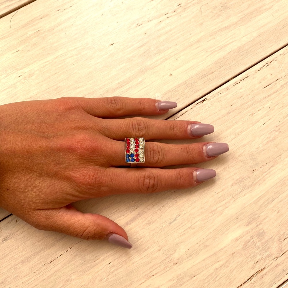 American Flag Ring - Gem